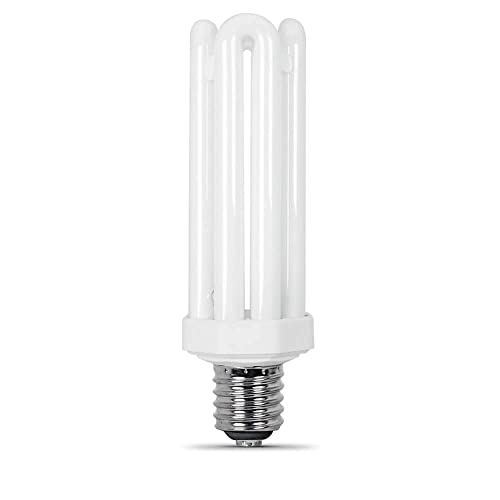 Feit Electric 300-Watt Equivalent CFLNI Quad Tube E26 Base with Mogul Base Adapter Non-Dimmable 65 Watt CFL Light Bulb, Daylight 6500K