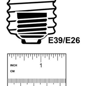 Feit Electric 300-Watt Equivalent CFLNI Quad Tube E26 Base with Mogul Base Adapter Non-Dimmable 65 Watt CFL Light Bulb, Daylight 6500K