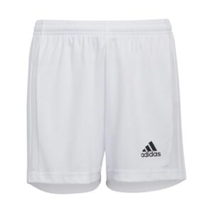 adidas girls' squadra 21 shorts, white/white, large