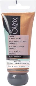 sizzix effectz creamy metallic acrylic paint rose gold 60ml, 664562