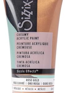 Sizzix Effectz Creamy Metallic Acrylic Paint Rose Gold 60ml, 664562