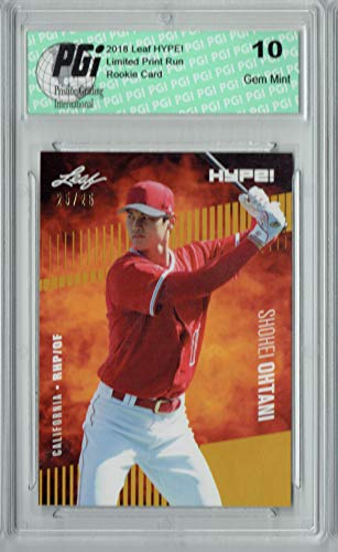 Shohei Ohtani 2018 Leaf HYPE! #10 Gold SP, Only 25 Made Rookie Card PGI 10