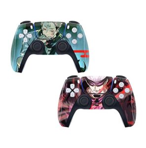 ebty-dreams inc. - set of 2 jujutsu kaisen sukuna ryoumen, satoru gojou vinyl skin sticker decal protector for playstation 5 (ps5) controllers