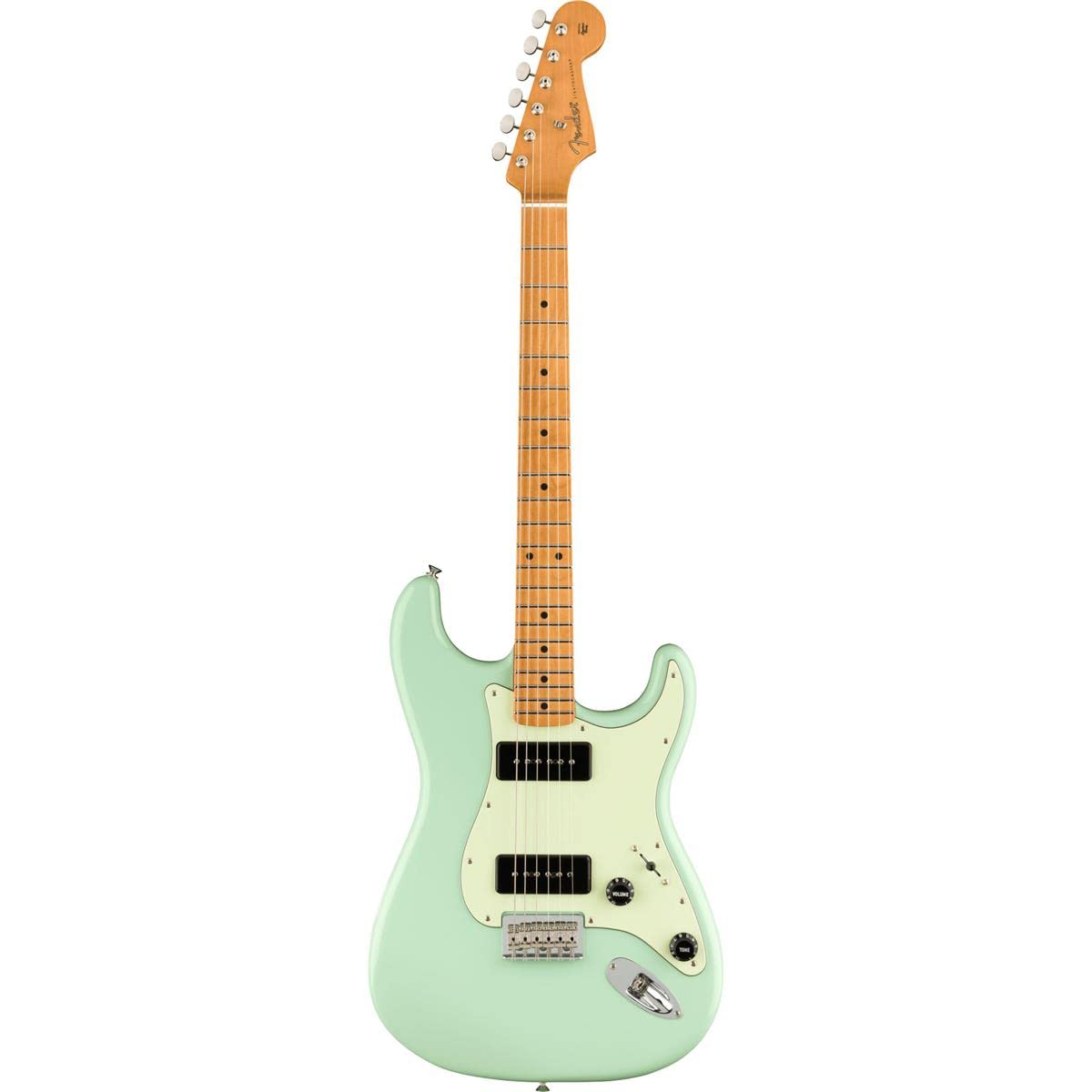 Fender Noventa Stratocaster Electric Guitar, Surf Green, Maple Fingerboard