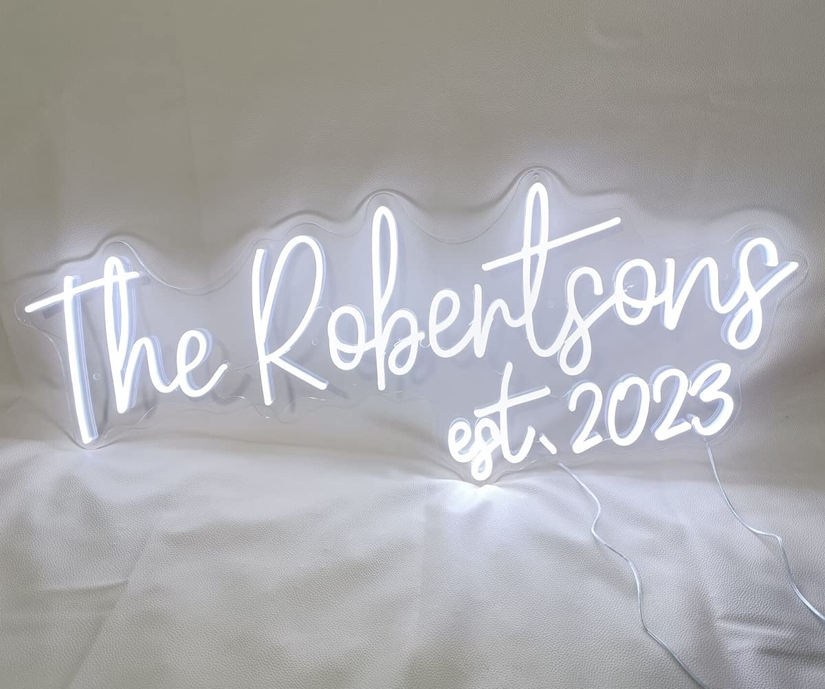 Jadetoad Customizable Neon Sign for Wedding Party Backdrop Photo Shoot Prop Home Decor, Customized Led Light Sign- Create Memorable Moments with Personalized Illumination, Unique Gift! (45”)