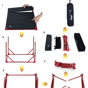 iClimb 2 Extendable Folding Table and 1 Pack Connecting Plates and 2 Lantern Hanger Bundle, Ultralight Compact for Many People Camping Backpacking Beach Concert BBQ Party