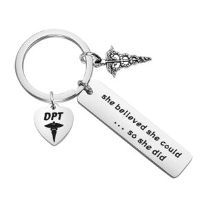 fotap doctor of physical therapy gift dpt graduation gift medical student graduation gift doctorate gift (dpt keychain)