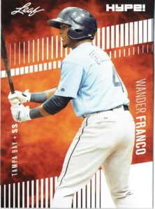 wander franco 2018 leaf hype! baseball rookie 25 card lot tampa bay rays #2