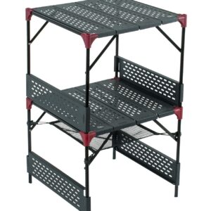 iClimb 2 Extendable Folding Table and 1 Pack Connecting Plates and 2 Lantern Hanger Bundle, Ultralight Compact for Many People Camping Backpacking Beach Concert BBQ Party