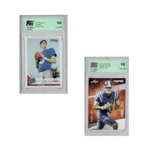 daniel jones ny 2019 leaf hype & donruss rookie card 2-pack pgi 10