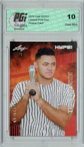 jasson dominguez 2019 leaf hype! #26 red the #1 of 5 rookie card pgi 10