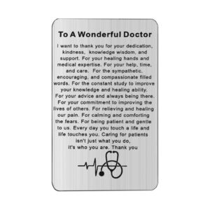 ujims doctor appreciation gift to a wonderful doctor wallet insert doctor retirement gift thank you gift medical doctor jewelry (wonderful doctor wallet)