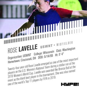 Rose Lavelle 2019 HYPE #23 Red SSP, 1 of 5 Made Rookie Card PGI 10 USWNT USA