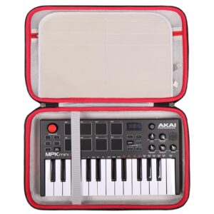 aproca hard travel storage case, for akai professional mpk mini mk3 / mini play usb midi keyboard controller