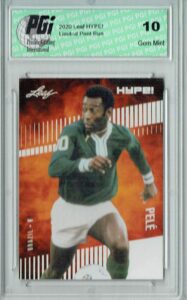 pele 2020 leaf hype! #45 only 5000 made brazil world cup card pgi 10