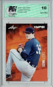 casey mize 2018 leaf hype! #11 masterpiece true 1 of 1 rookie card pgi 10