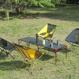 iClimb 2 Extendable Folding Table and 1 Pack Connecting Plates and 2 Lantern Hanger Bundle, Ultralight Compact for Many People Camping Backpacking Beach Concert BBQ Party