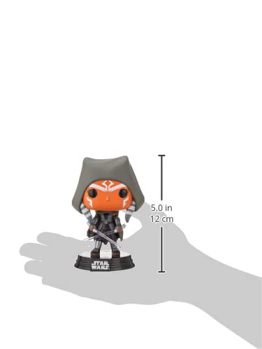 Funko Pop! Star Wars: The Mandalorian - Hooded Ahsoka with Dual Sabers Vinyl Bobblehead, Amazon Exclusive