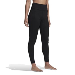 adidas womens yoga high waisted tights leggings, core black, x-small us