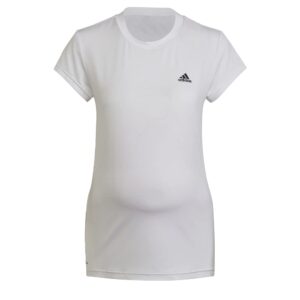 adidas women's designed 2 move sport t-shirt, white/black, x-large