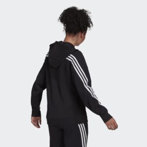 adidas Women's Sportswear Future Icon 3-Stripes Hooded Tracktop, Black, X-Large