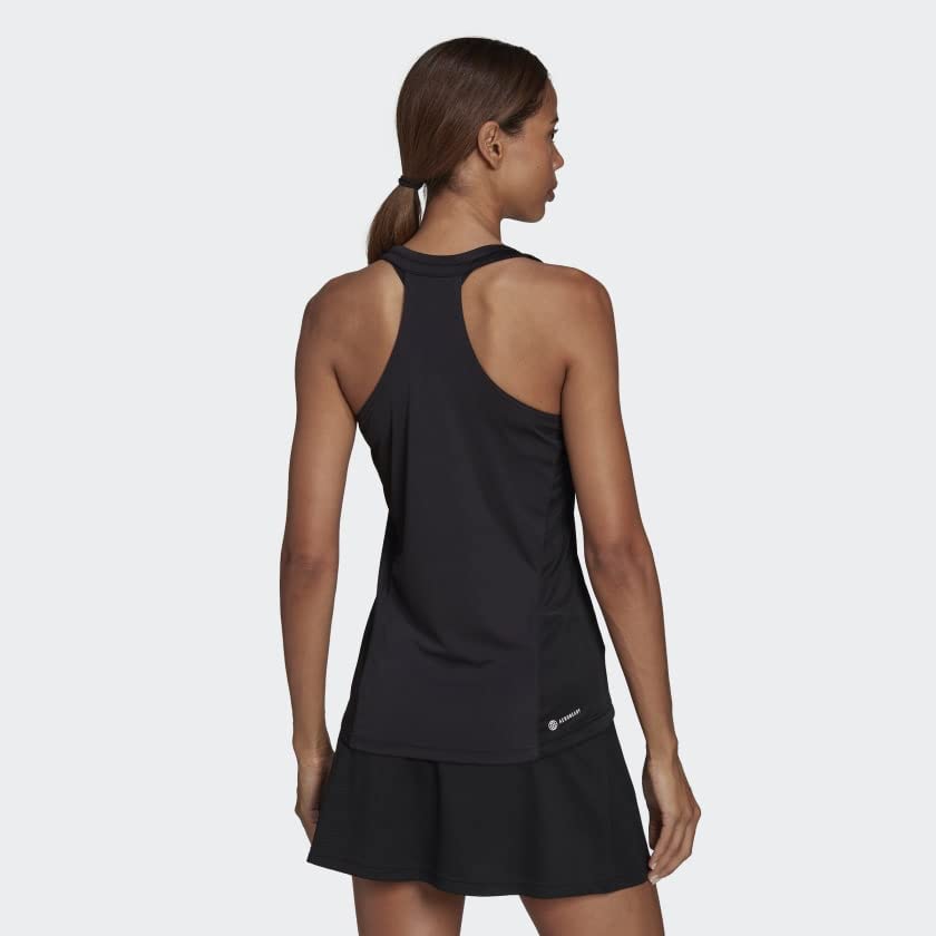 adidas Women's Club Tennis Tank, Black/White, Medium