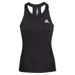 adidas women's club tennis tank, black/white, medium