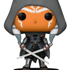 Funko Pop! Star Wars: The Mandalorian - Hooded Ahsoka with Dual Sabers Vinyl Bobblehead, Amazon Exclusive