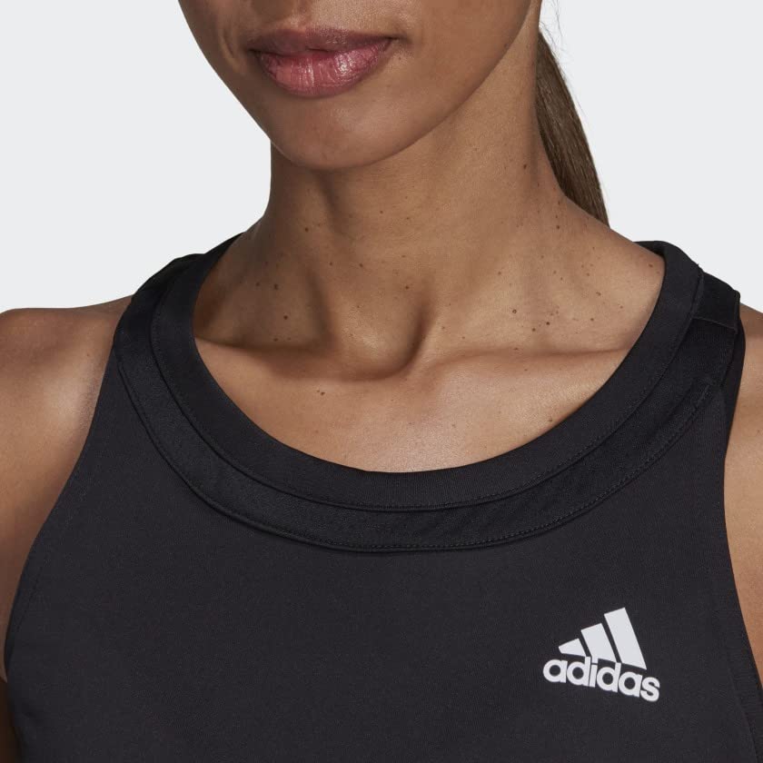 adidas Women's Club Tennis Tank, Black/White, Medium