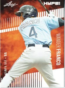 wander franco 2018 leaf hype! baseball rookie 25 card lot tampa bay rays #2a