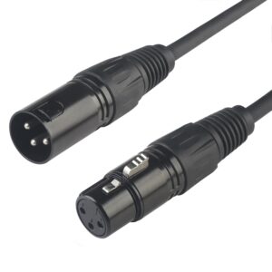 dmx terminator 3 pin xlr cables male female xlr patch cable, xlr cable 10ft 3m microphone wire extension connectors, light dmx cable with 3 pin connector for stage lights dmx signal connection