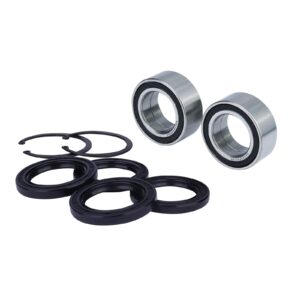 minstar wheel bearing fits for honda trx420 2007 2008 2009 2010 2011 2012 2013 2014 replaces # 91051-hc5-003 91051-hc5-004 2pcs, dust seal (40x58x7) 2pcs oil seal (38x50x6) 2pcs, circlip (50mm) 2pcs.