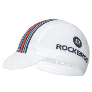 rockbros men's cycling cap breathable sun proof helmet liner hat white