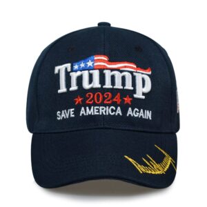 idealforce trump hat 2024 maga adjustable trump hat baseball cap (navy-save)