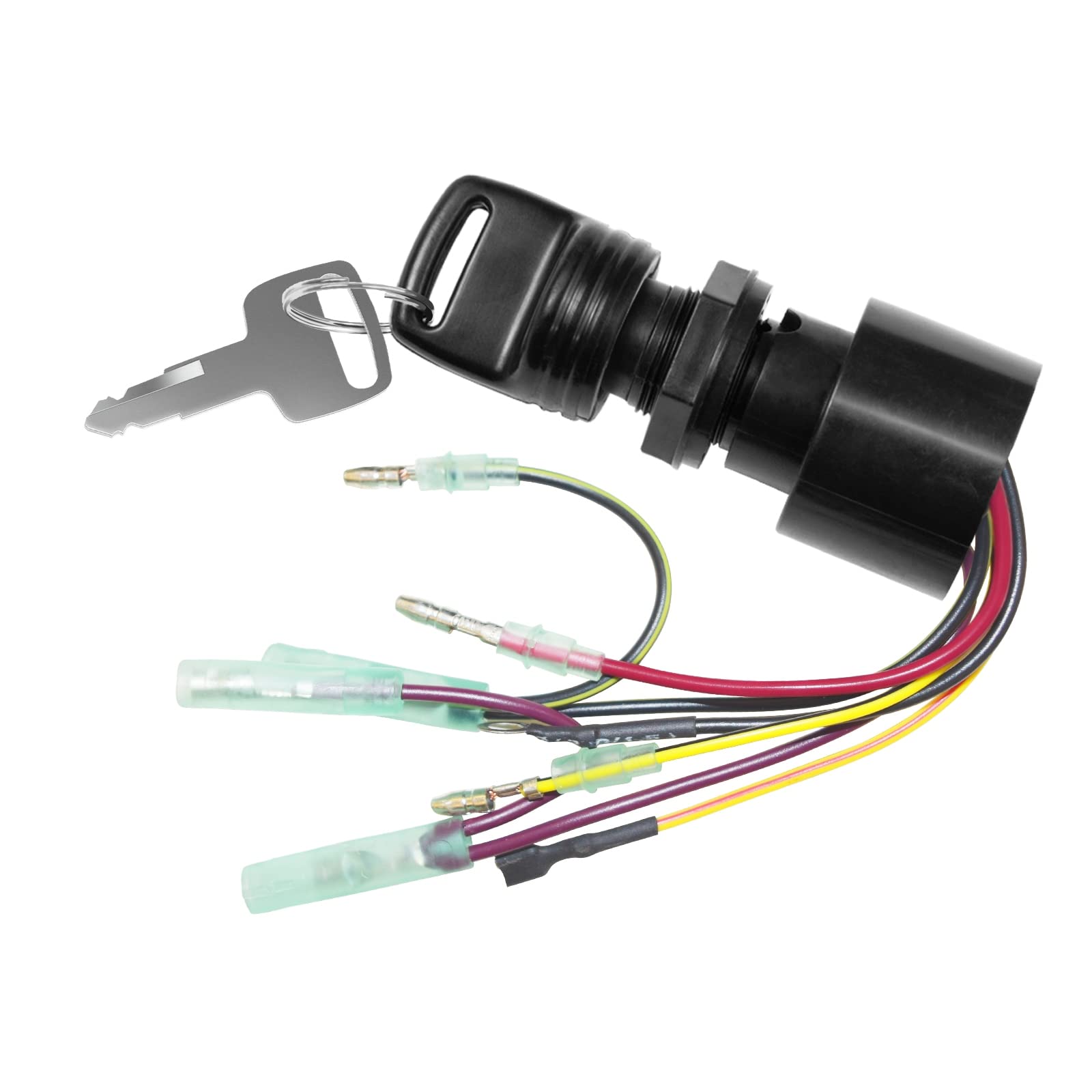 KALANBAY Ignition Key Switch 87-17009A2 87-17009A5 for Mercury Outboard Motors Remote Control Box, 6 Wire Key Starter Switch 3-Position Off-Run-Start