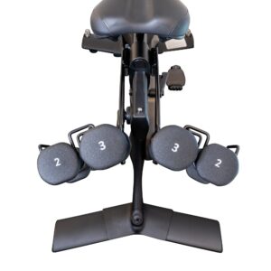 secondary weight rack for peloton bike - does not fit bike+ - metal bonus barbell holder - add a second set of dumbbells - great for couples (2-pack)