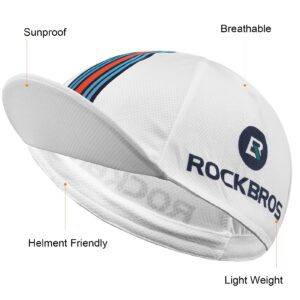 ROCKBROS Men's Cycling Cap Breathable Sun Proof Helmet Liner Hat White