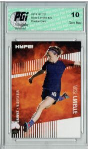 rose lavelle 2019 hype #23 1st rookie card ever uswnt usa pgi 10