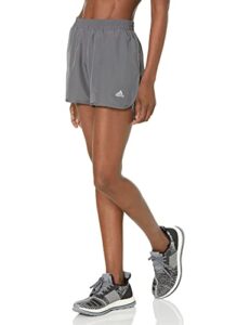 adidas women's run it shorts, grey, small