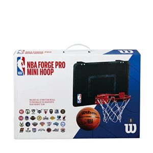 wilson nba team forge pro mini basketball hoop (+ 30 team stickers)