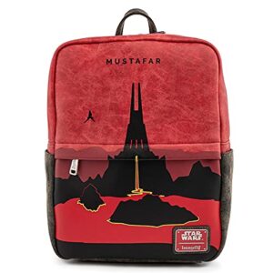 loungefly star wars lands mustafar square womens double strap shoulder bag purse