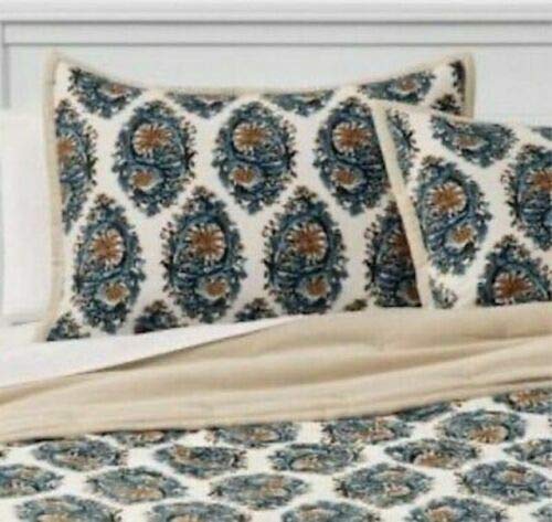 Threshold Velvet Navy Paisley Standard Pillow Sham