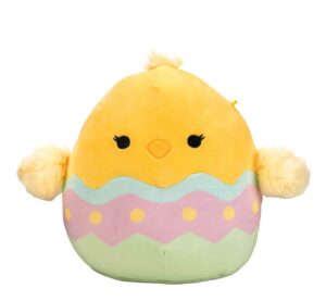 kellytoys squishmallows 12 inch aimee the yellow chick in egg pillow plushie toy