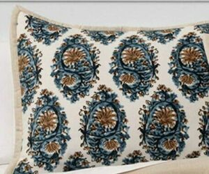 threshold velvet navy paisley standard pillow sham