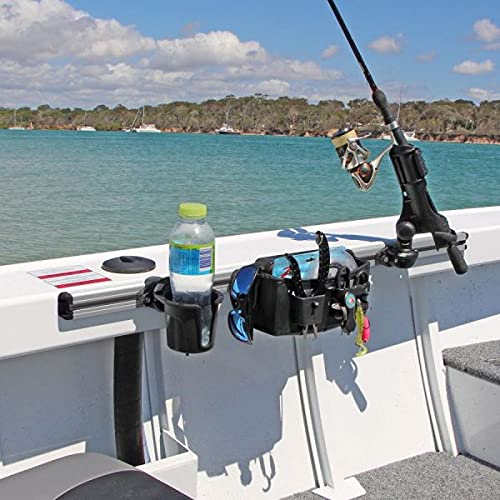 RAILBLAZA Aluminum Boat Gunnel Track Rail System (20 in), Compatible with Crestliner, Lund, Lowe, G3 and More