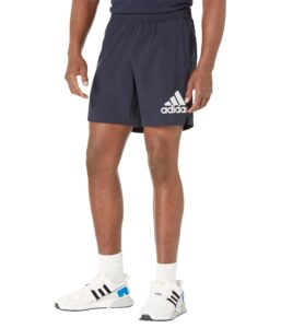 adidas men's run it shorts, ink, small