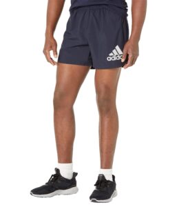 adidas men's run it shorts, ink, large blue