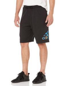 adidas men's essentials tiger camo short, black, xx-large