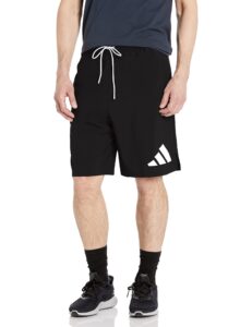 adidas men's basketball shorts, black, large