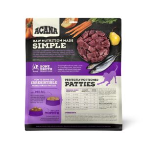 ACANA Freeze Dried Dog Food & Topper, Grain Free High Protein Duck Recipe, 14oz